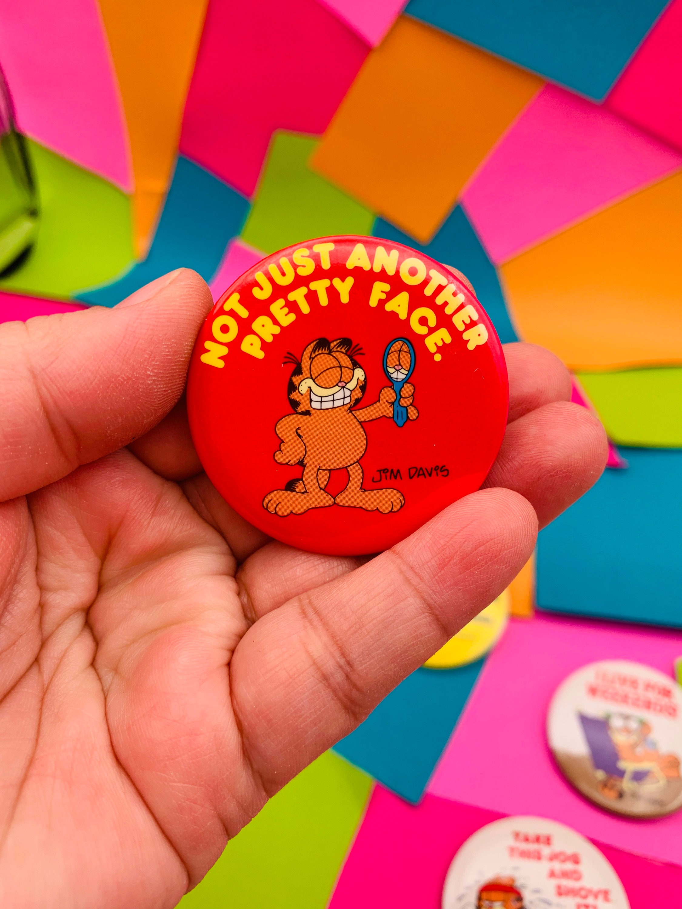 Garfield Pins, Choose ONE, Vintage Garfield Pins, Vintage Garfield and ...