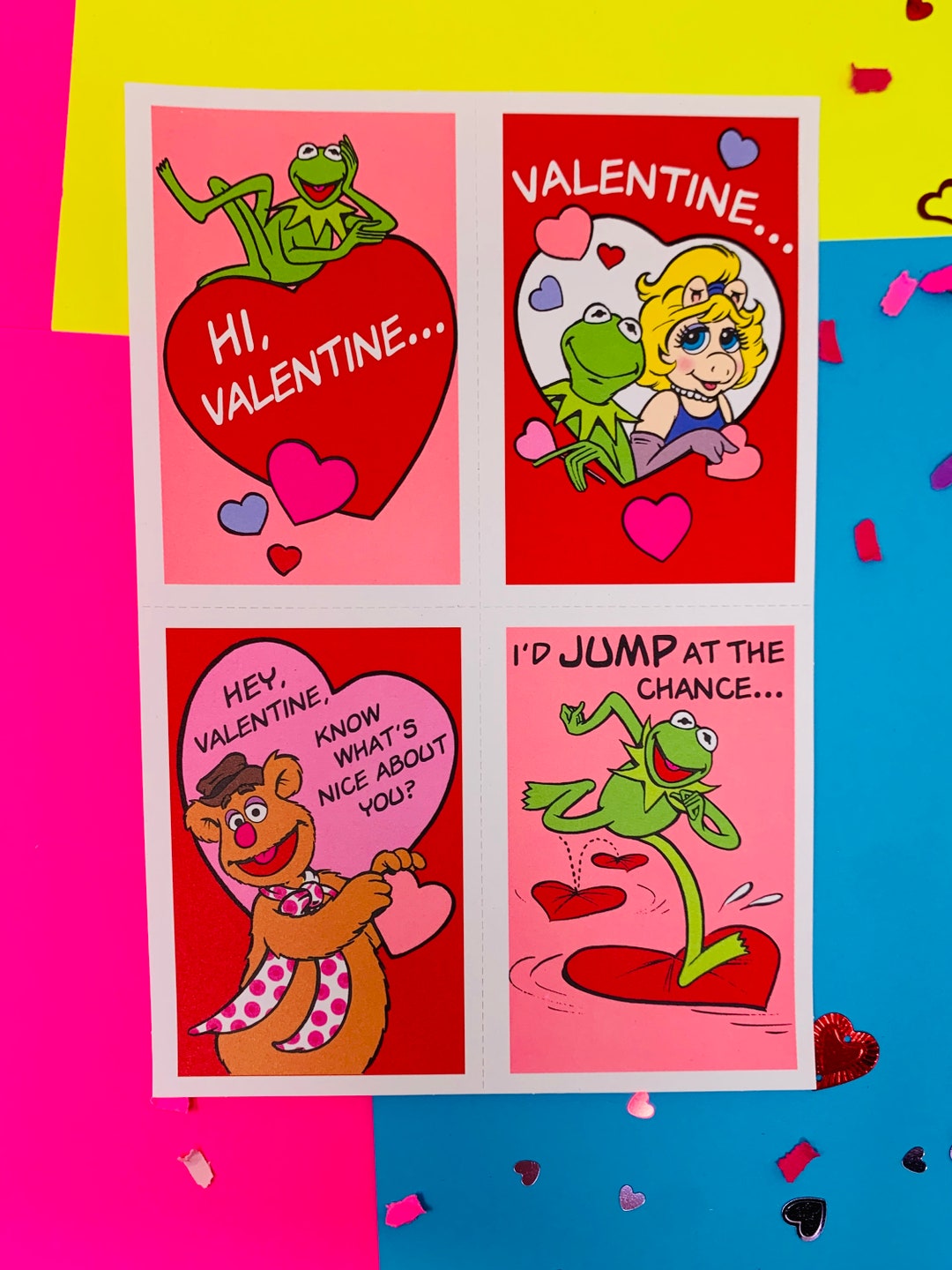 Vintage Muppets Valentine Cards Collectible Sheet for Kids and Fans - Etsy