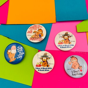 Garfield Vintage Pin, Garfield Pins Vintage, Garfield and Friends ...