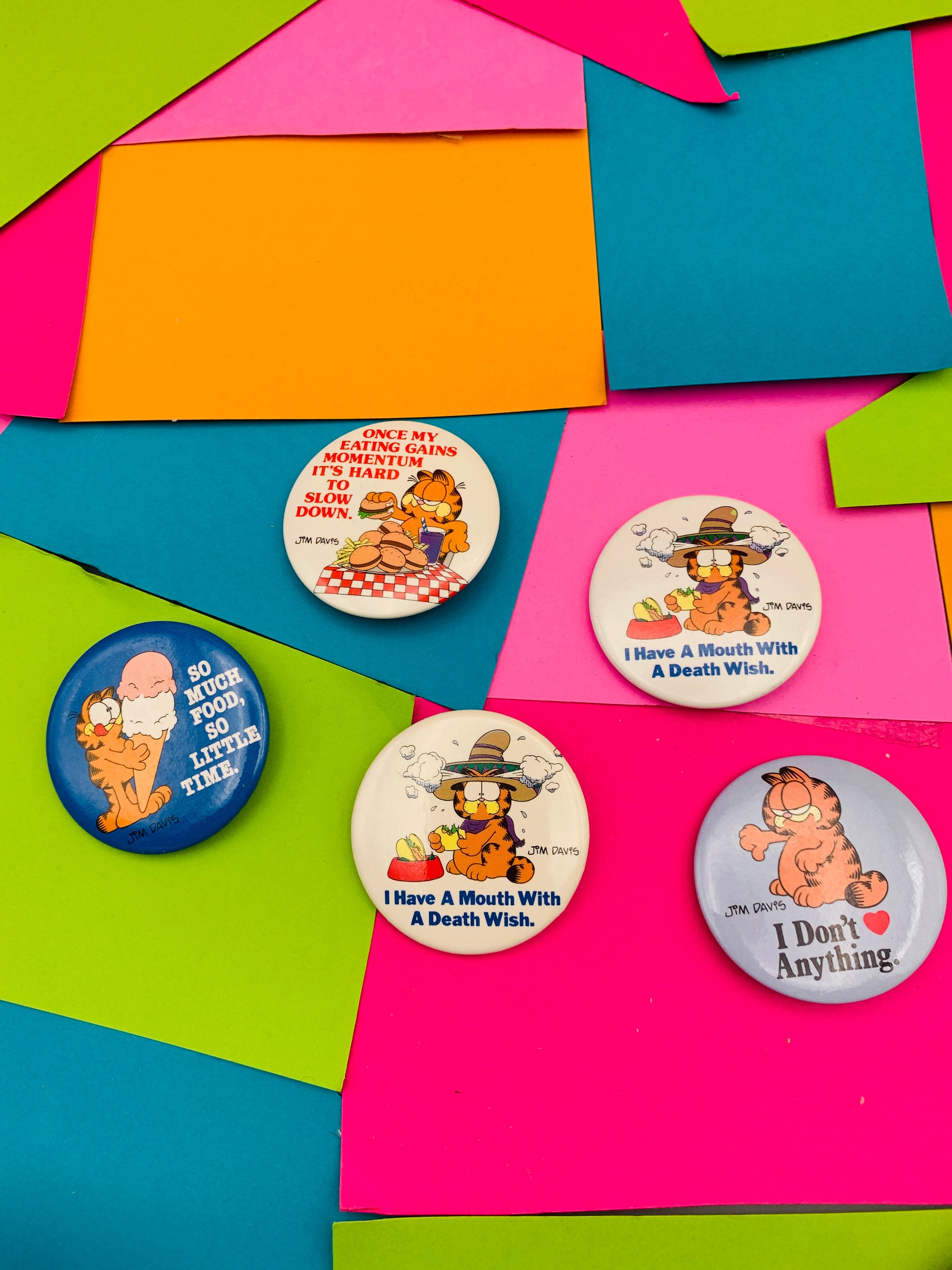 Garfield Vintage Pin, Garfield Pins Vintage, Garfield and Friends ...