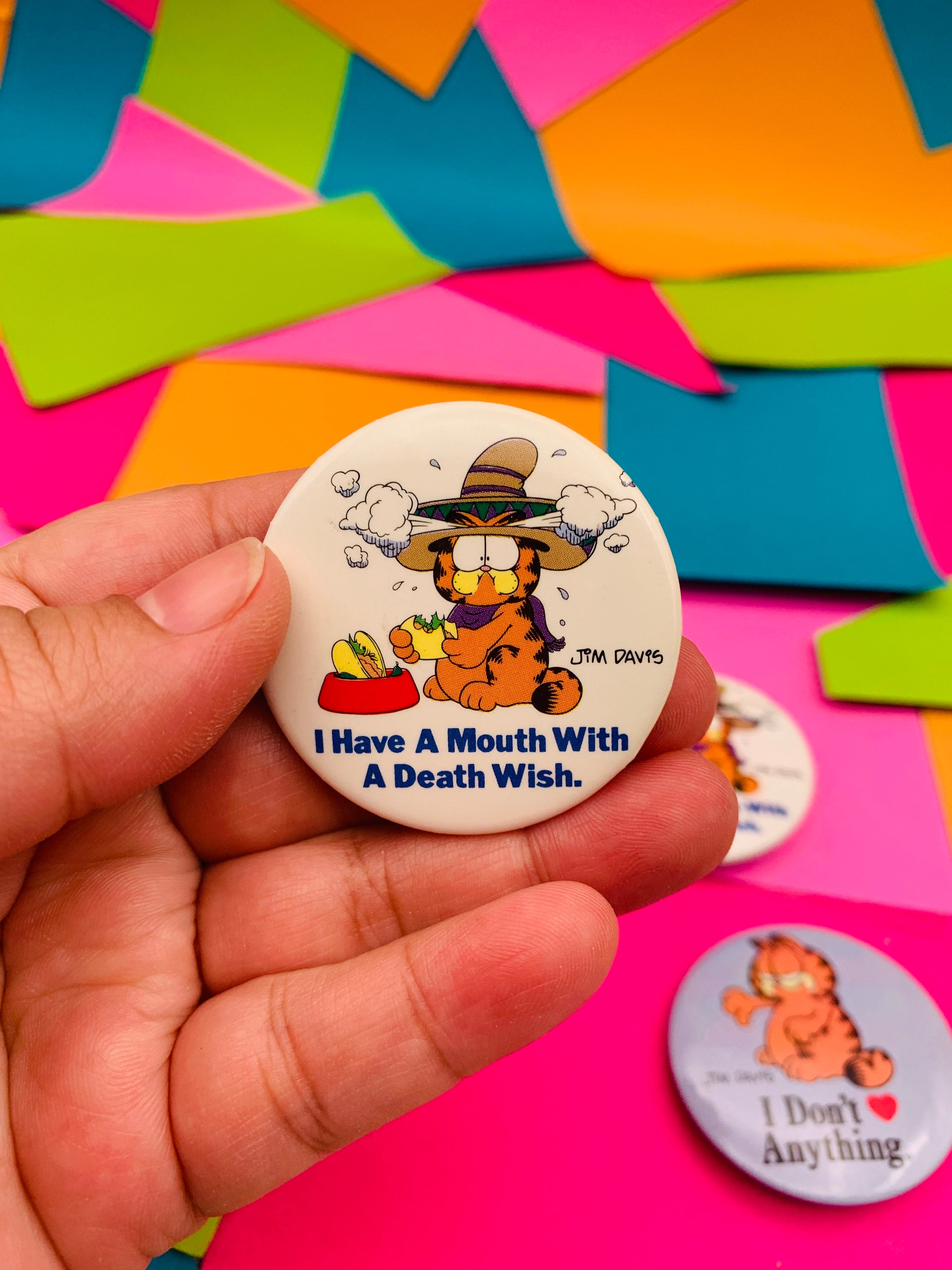 Garfield Vintage Pin, Garfield Pins Vintage, Garfield and Friends ...