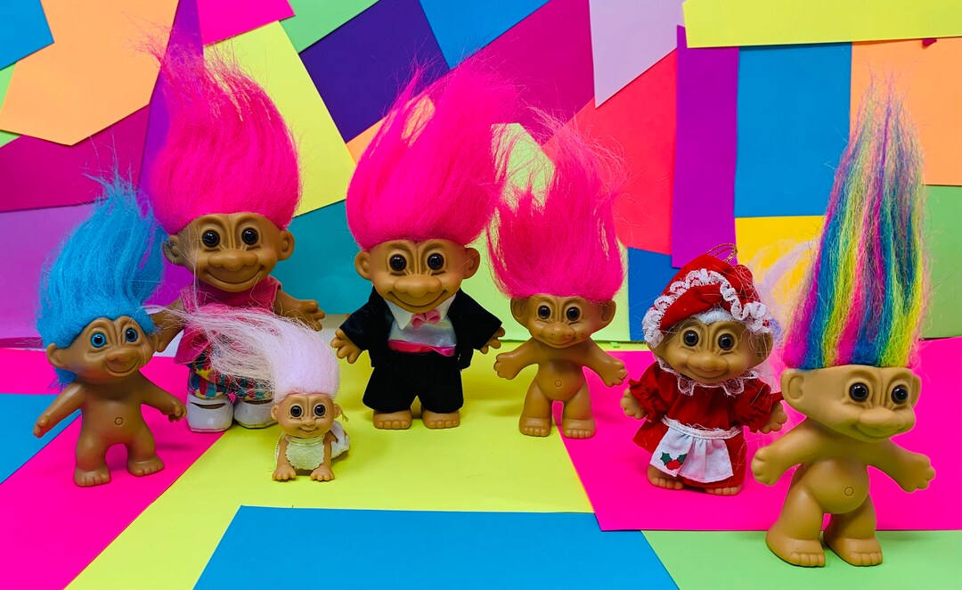 Vintage Russ Rainbow Trolls: Choose Baby, Groom, Bride, Christmas, or ...