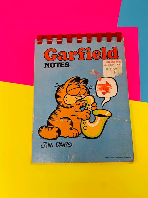 Garfield Vintage Notepad Garfield Vintage Garfield Vintage | Etsy