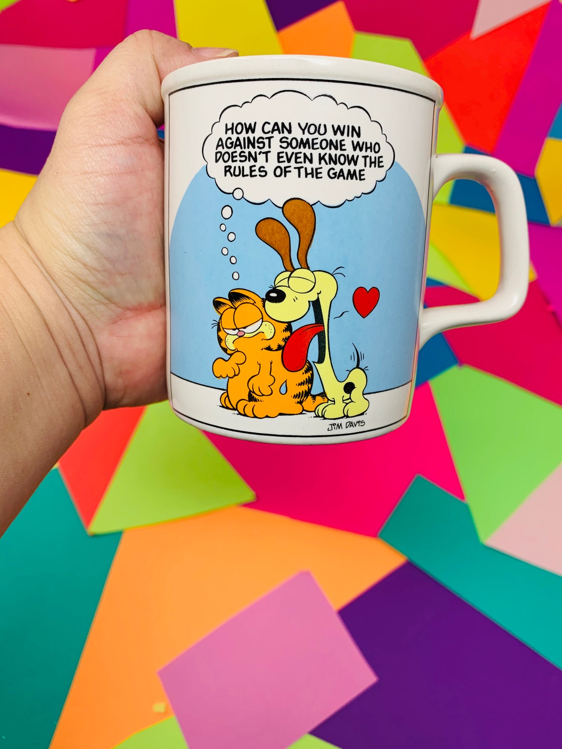 Vintage Garfield Mugs Garfield Irish Garfield and Odie | Etsy