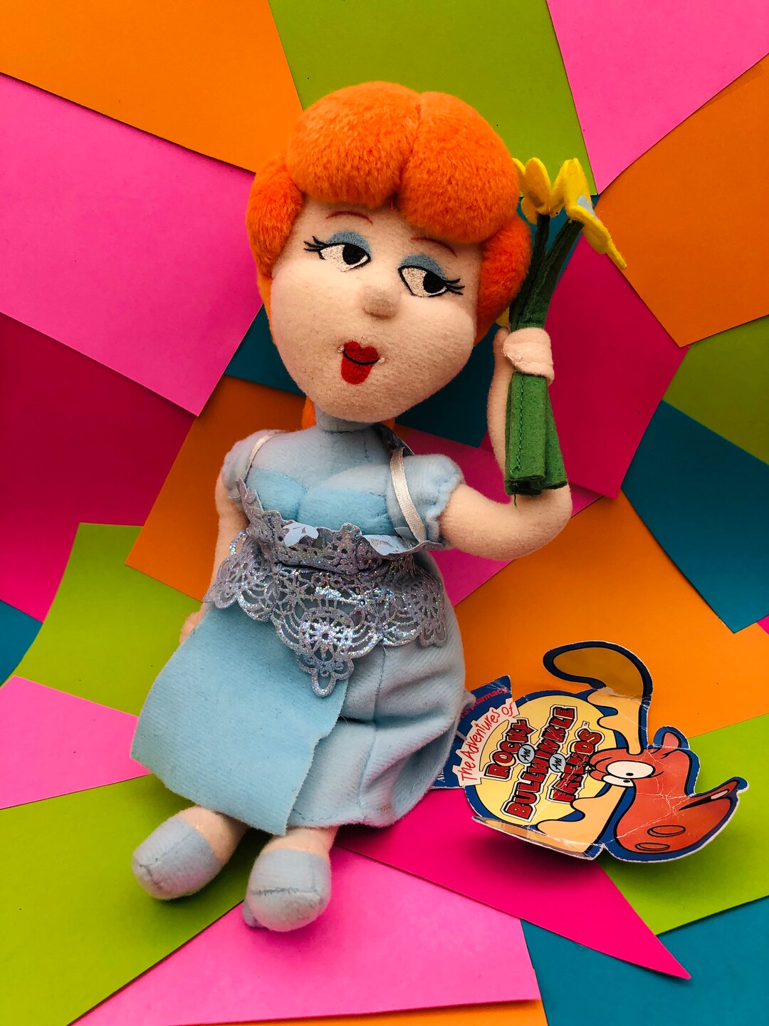 Nell Fenwick Rocky and Bullwinkle Show, Vintage Nell Fenwick Plush ...