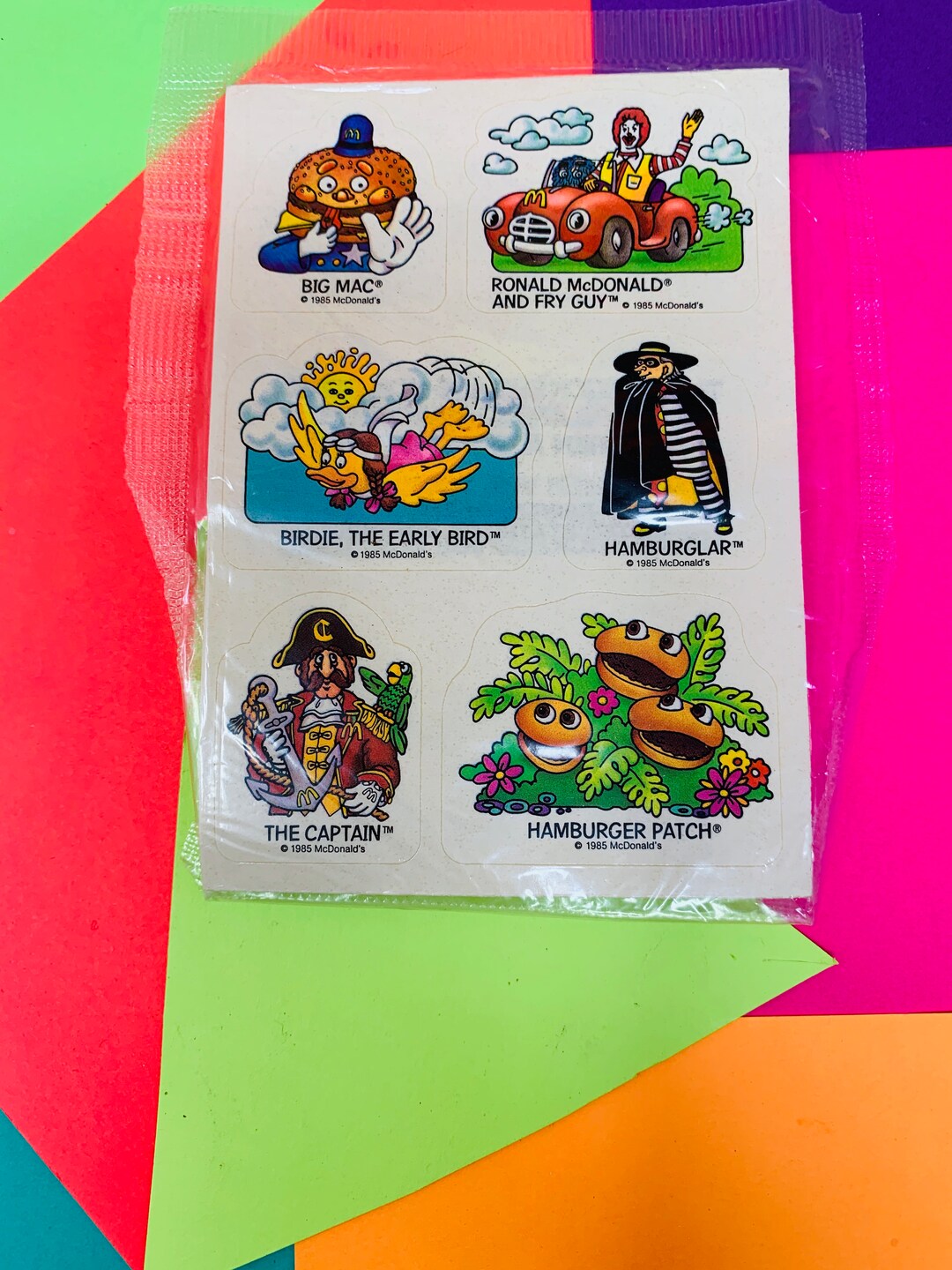Vintage Ronald Mcdonald Collectible Stickers: Nostalgic Fast Food ...