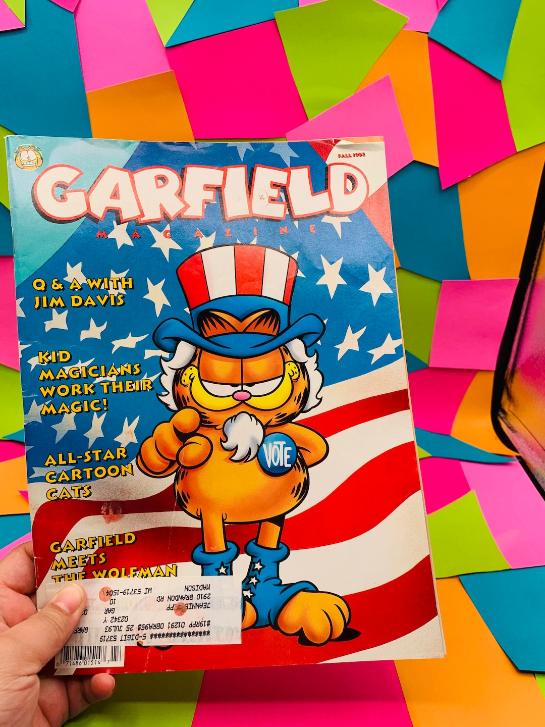 Garfield Vintage, Garfield Fall 1992 Magazine, Garfield Vintage ...