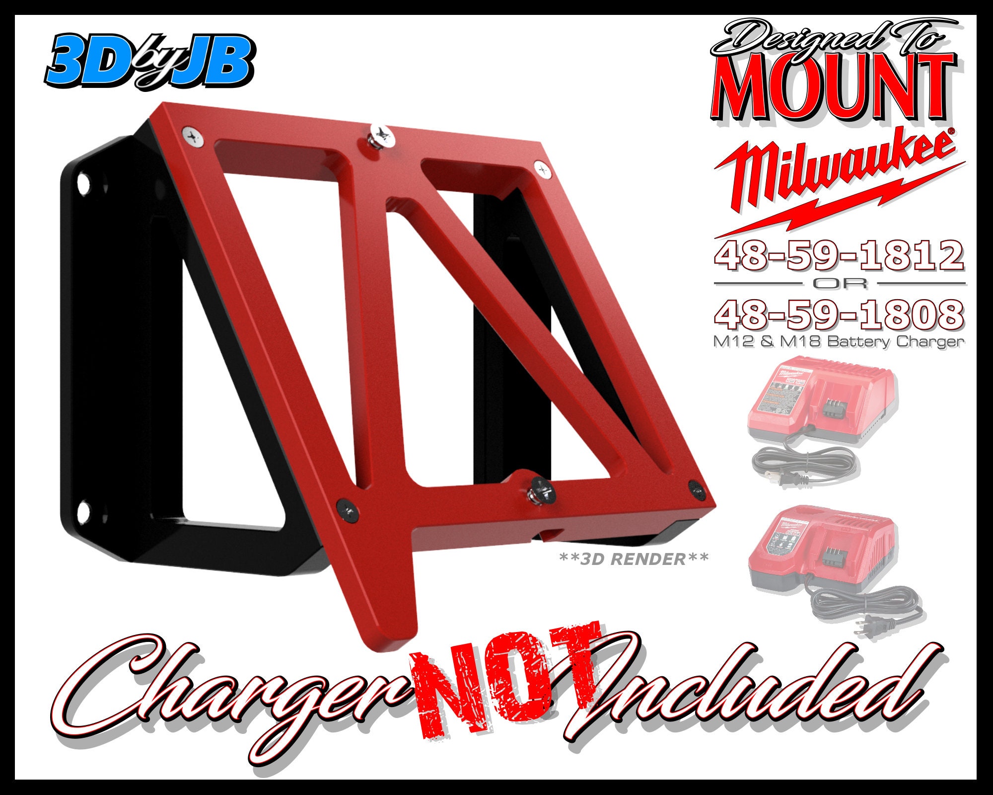 MILWAUKEE® 48-59-1812 or 48-59-1808 Charger Wall Mount - Etsy