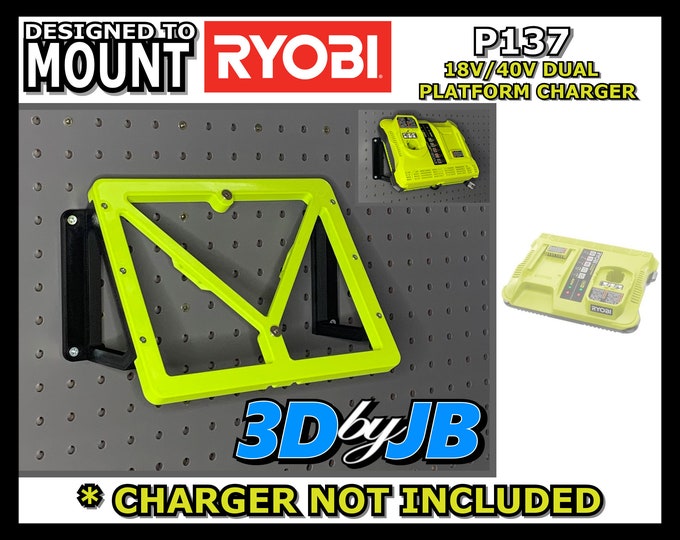 RYOBI® P137 18V/40V Dual Platform Charger Wall Mount. Made in USA ...