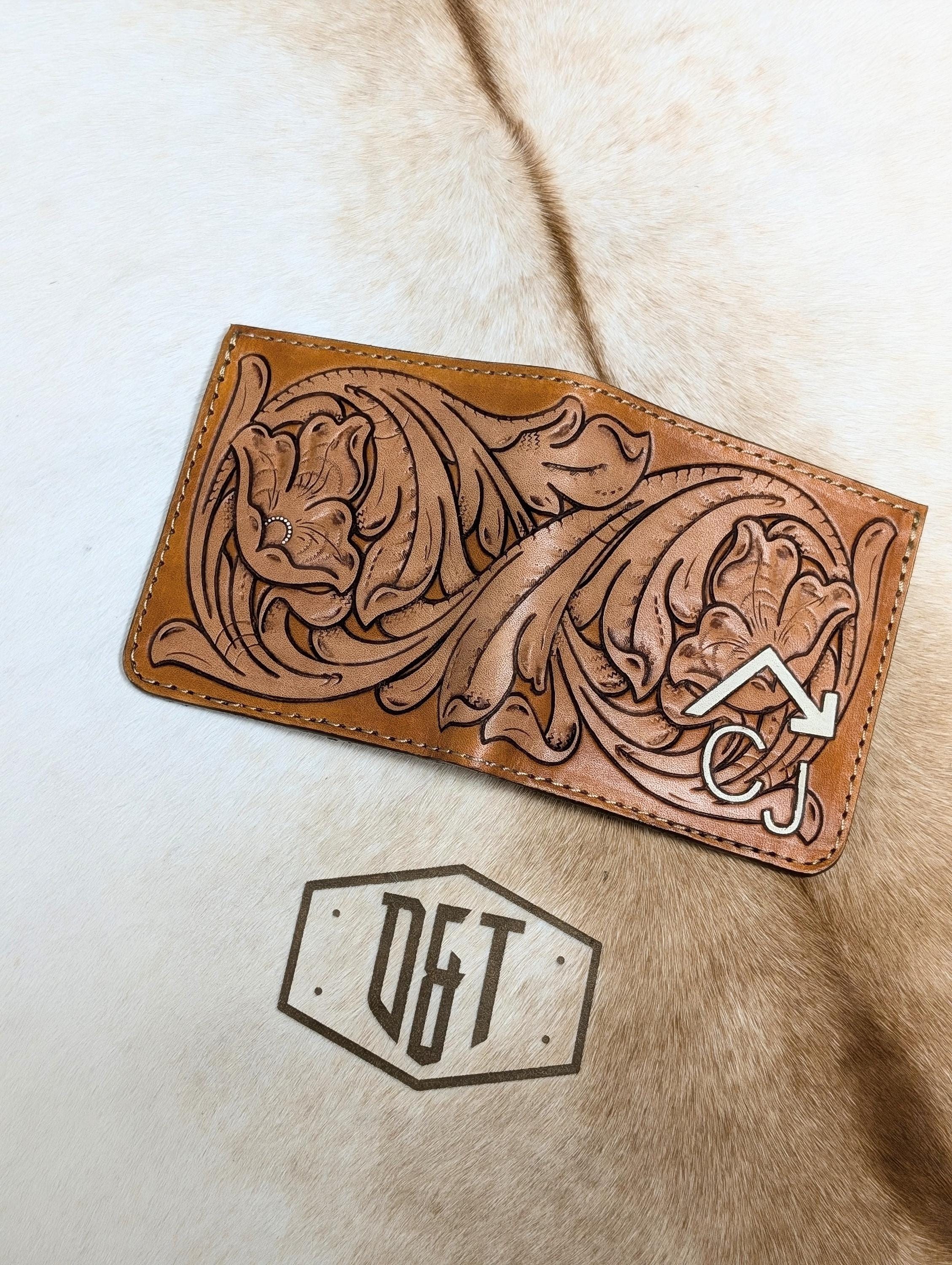 Custom Tooled Leather Bifold Wallet - Western Style - Etsy