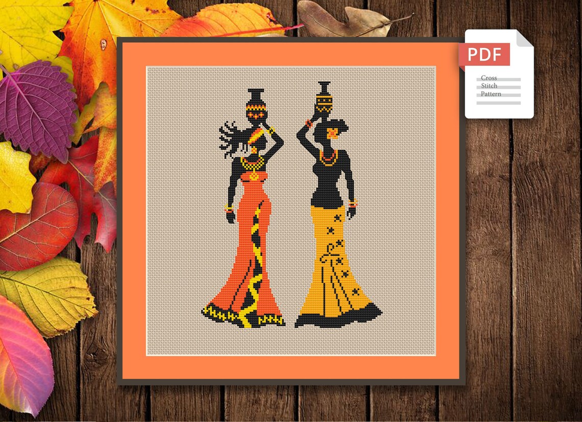 African Woman Cross Stitch Pattern African Cross Stitch - Etsy