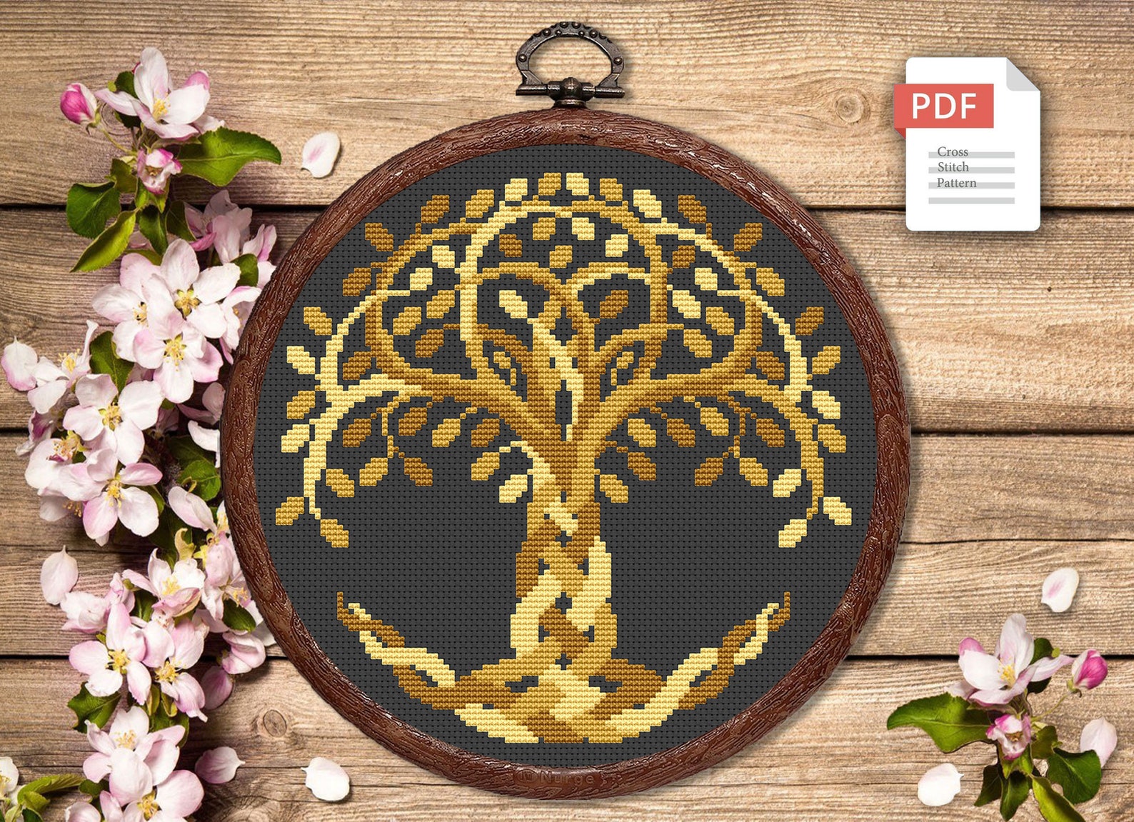 Tree of Life Cross Stitch Pattern, Yggdrasil Cross Stitch Pattern ...