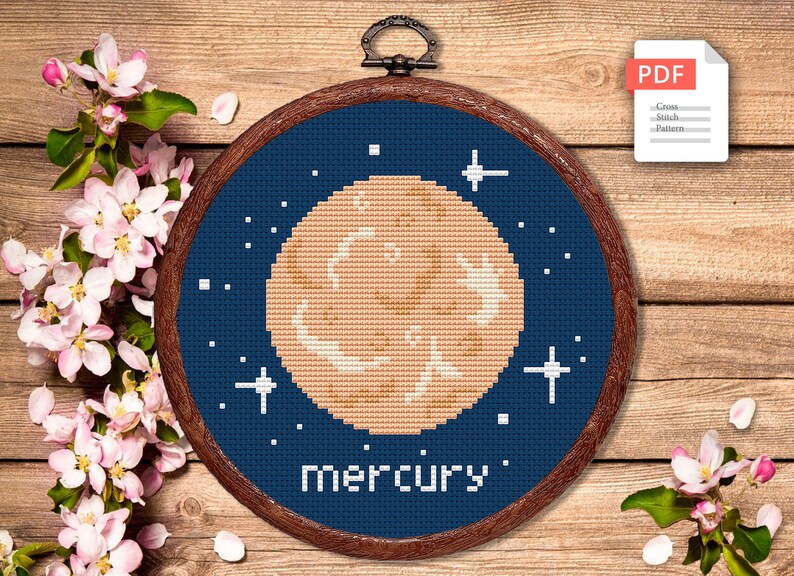 Set of 9 Planets Cross Stitch Pattern Planets Cross Stitch - Etsy