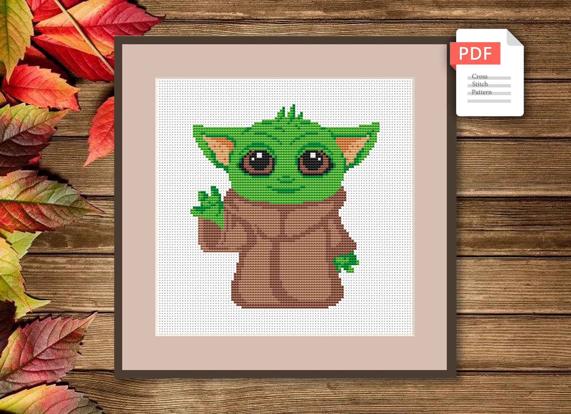 Baby Yoda Cross Stitch Pattern, Movies Cross Stitch Pattern, Movie ...