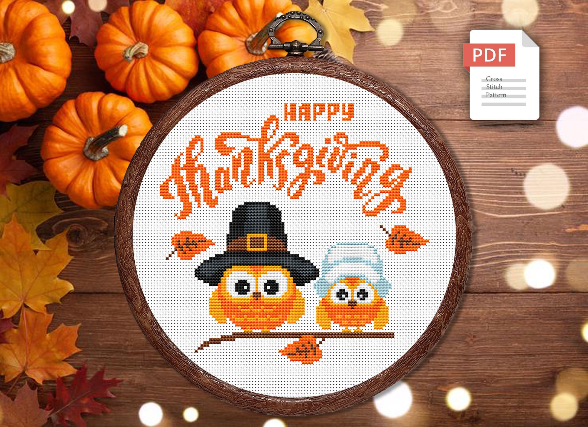 Happy Thanksgiving Cross Stitch Pattern Thanksgiving Cross - Etsy