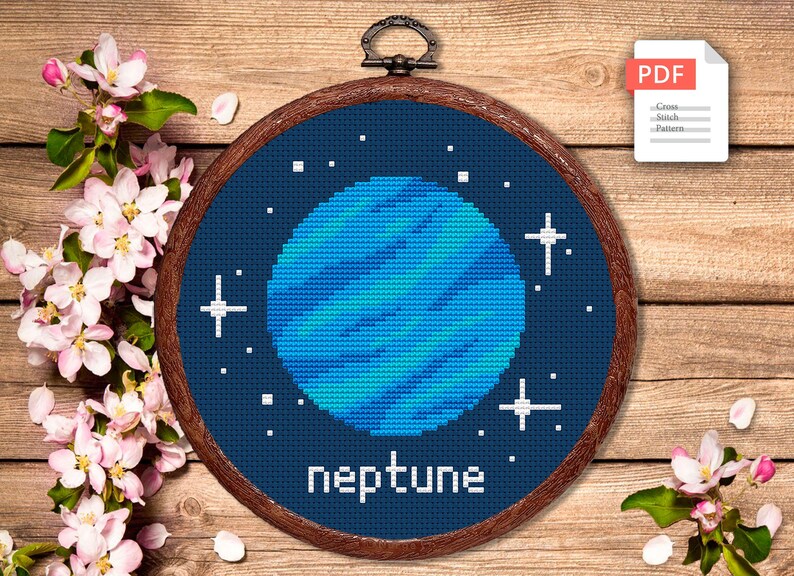 Set of 9 Planets Cross Stitch Pattern Planets Cross Stitch - Etsy