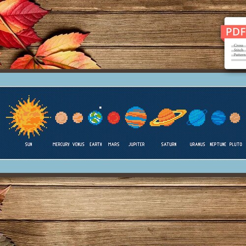 Solar System Cross Stitch Pattern Planets Cross Stitch - Etsy