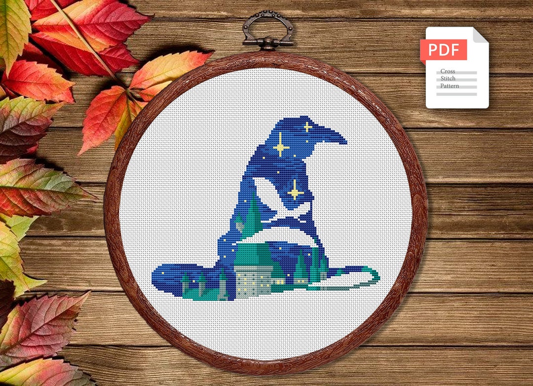Magic Hat Cross Stitch Pattern, Movies Cross Stitch Pattern, Movie ...