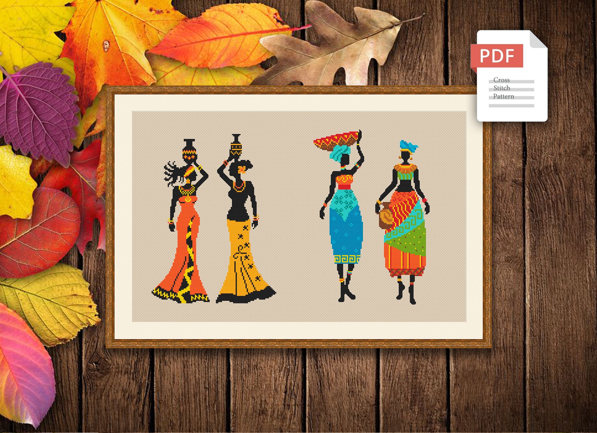 African Woman Cross Stitch Pattern African Cross Stitch - Etsy