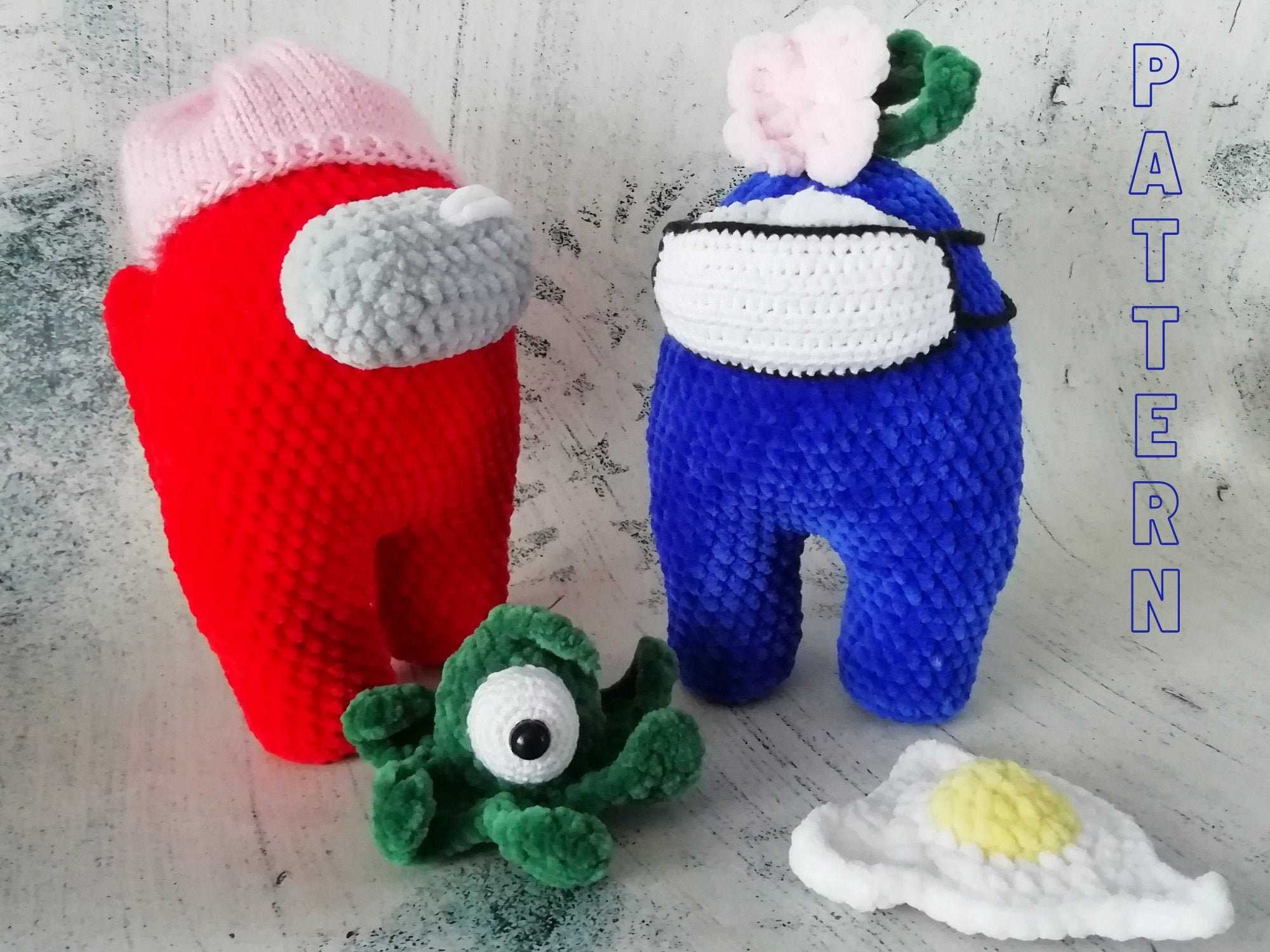 Among us plush crochet patterns in clothes Among us plushie | Etsy