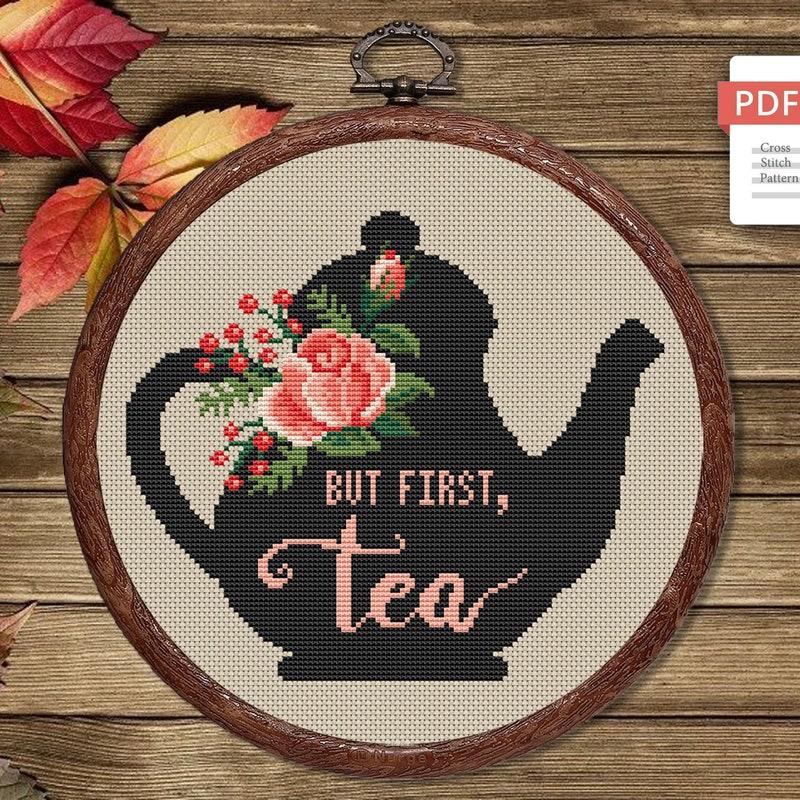 Tea Cross Stitch - Etsy