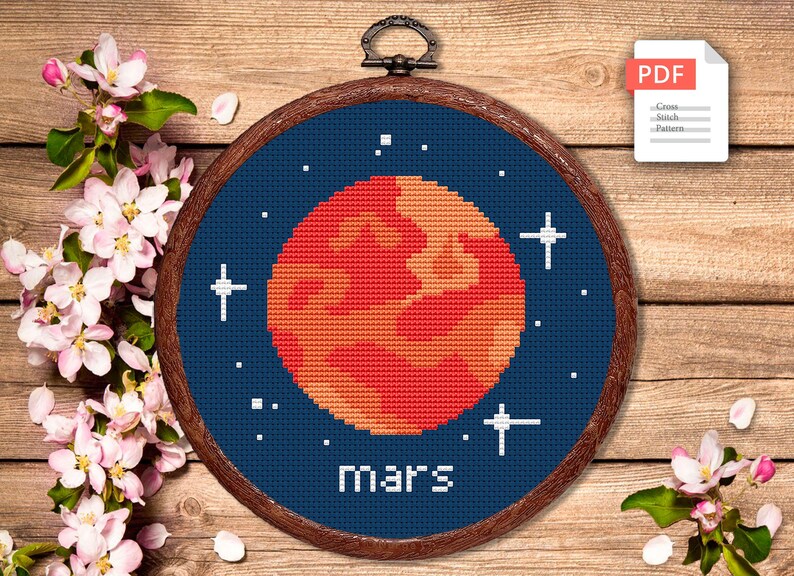 Set of 9 Planets Cross Stitch Pattern Planets Cross Stitch - Etsy