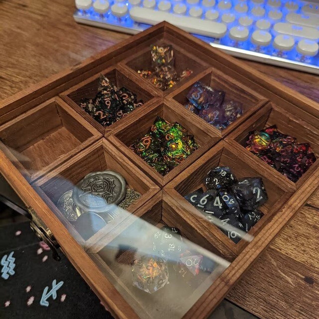 Lockable Bohemian Glass Top Box With 6 or 9 Removable - Etsy