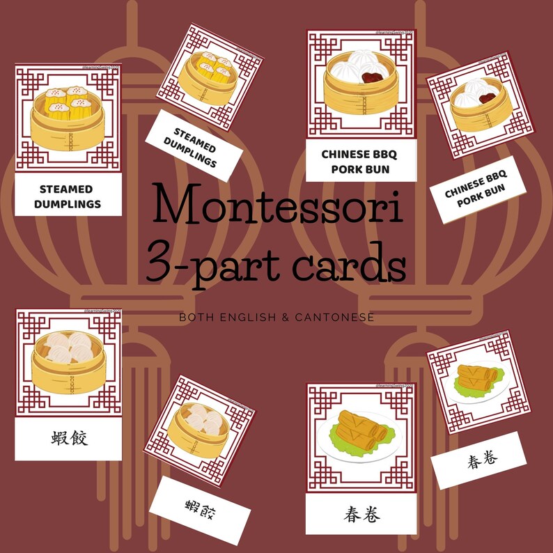 Printable Digital Yum Cha Flashcards Dim Sum Chinese - Etsy