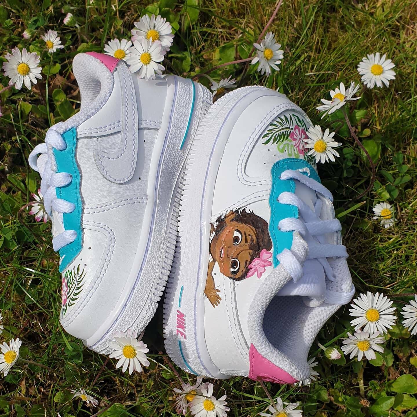 Moana Nike Air Force One/1 Art/gifts/uk/birthday/custom/personalised ...