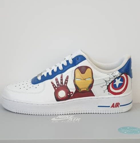 Marvel Custom Nike Air Force 1/ One Art/gift/uk/birthday/custom ...