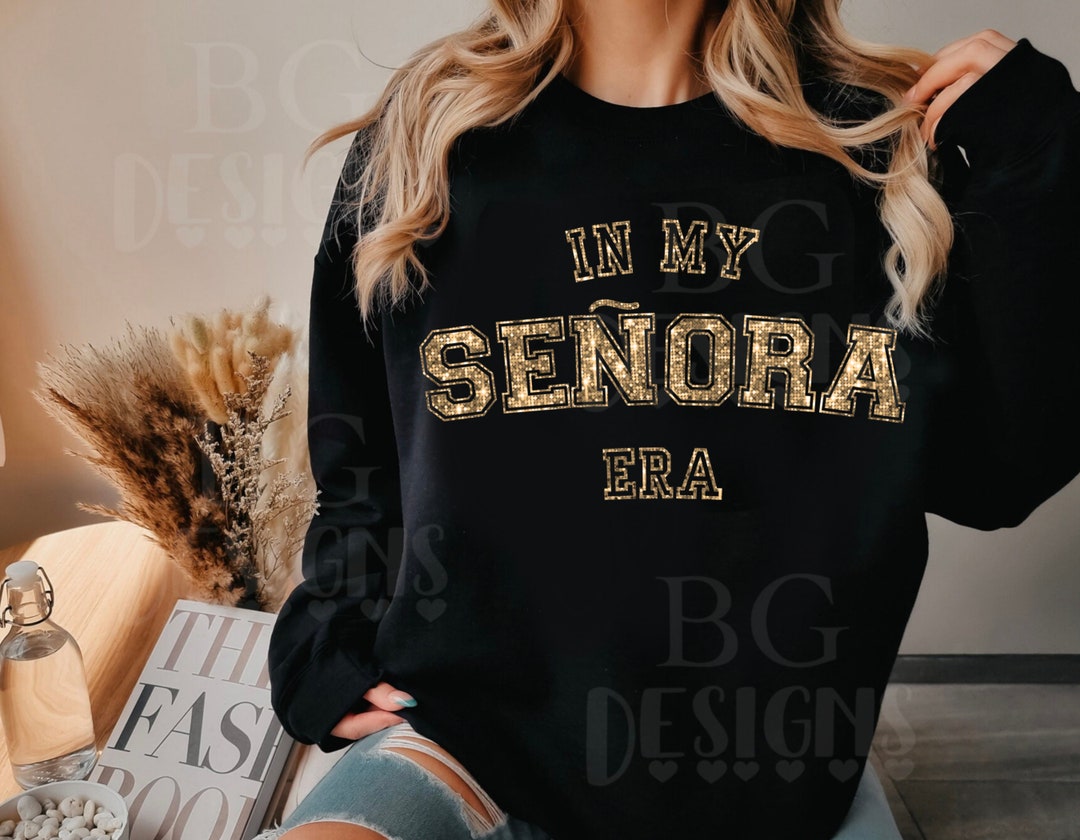 In My Señora Era PNG Gold Faux Sequin Design Ready to Print DTF Print ...