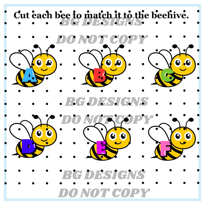 Printable Toddler Homeschool Activities Beehive Letter Matching Ready ...