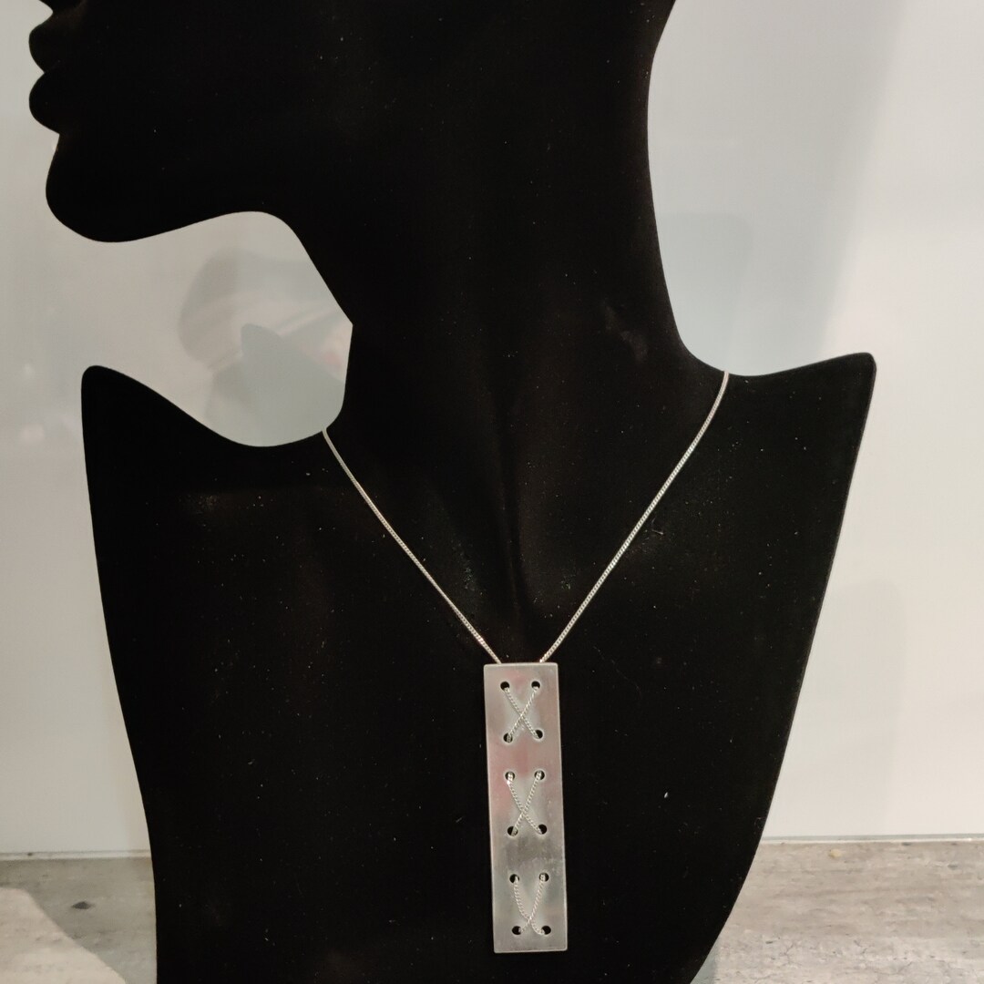 Handmade Sterling Silver Large Pendant Necklace With Chain - Etsy UK