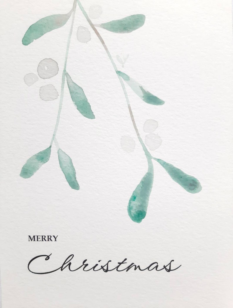 Original Hand-painted Christmas Holiday Cards Set of 2 - Etsy