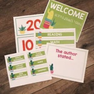 Cactus Classroom Decor & Back to School Forms Cactus - Etsy