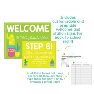 Cactus Classroom Decor & Back to School Forms Cactus - Etsy