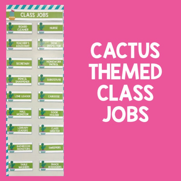 Cactus Classroom Decor - Etsy