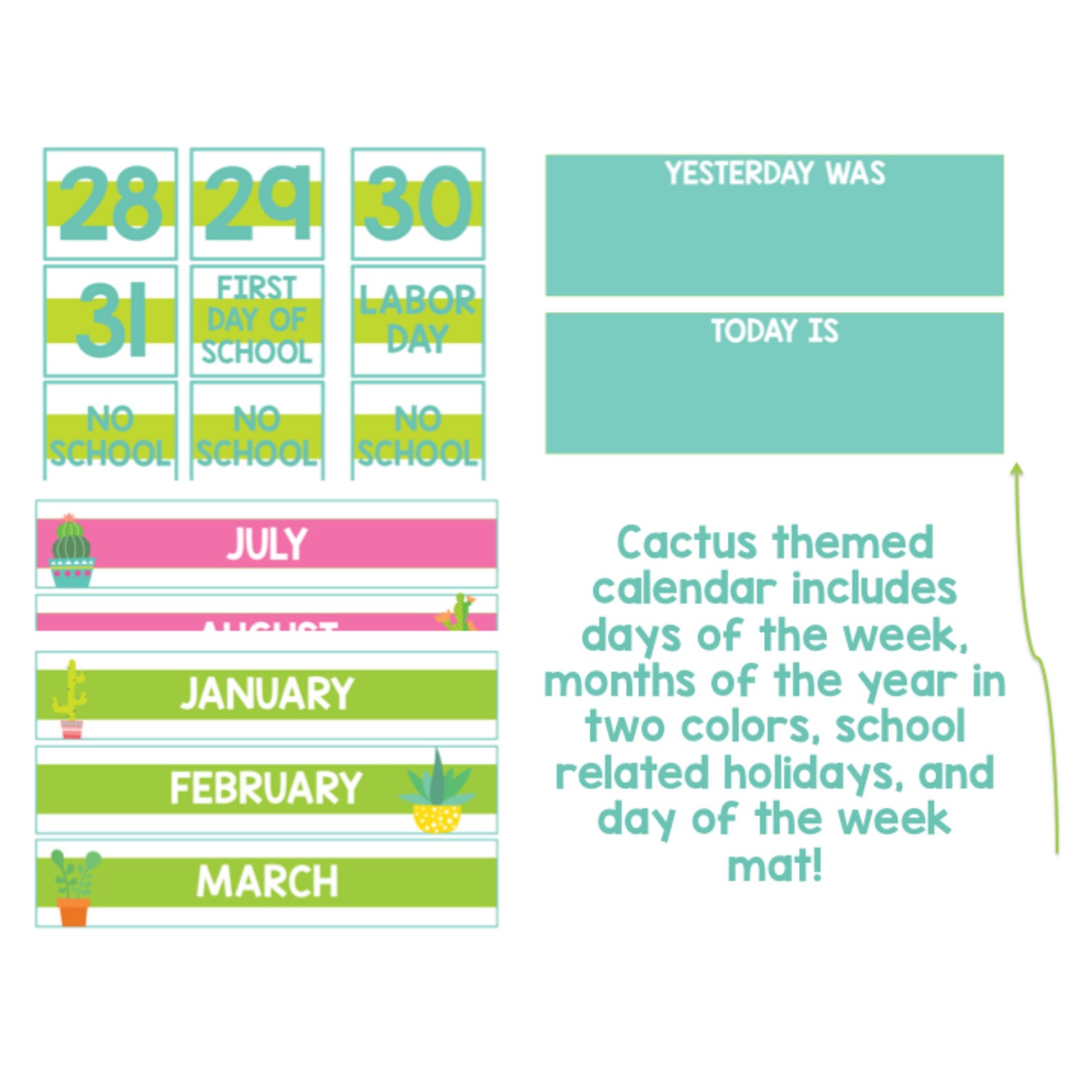 Cactus Classroom Decor & Back to School Forms Cactus - Etsy