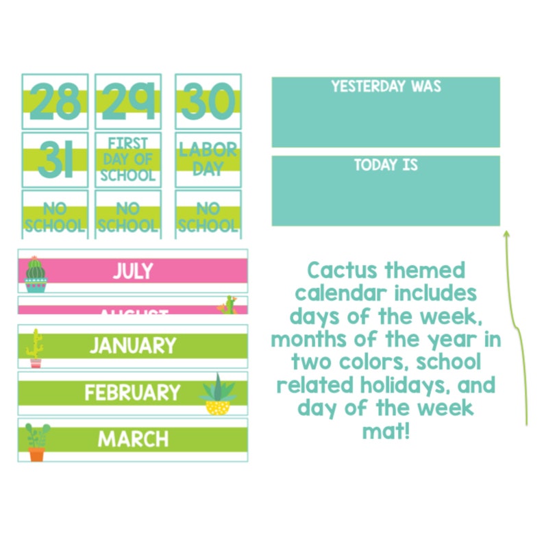 Cactus Classroom Decor & Back to School Forms Cactus - Etsy