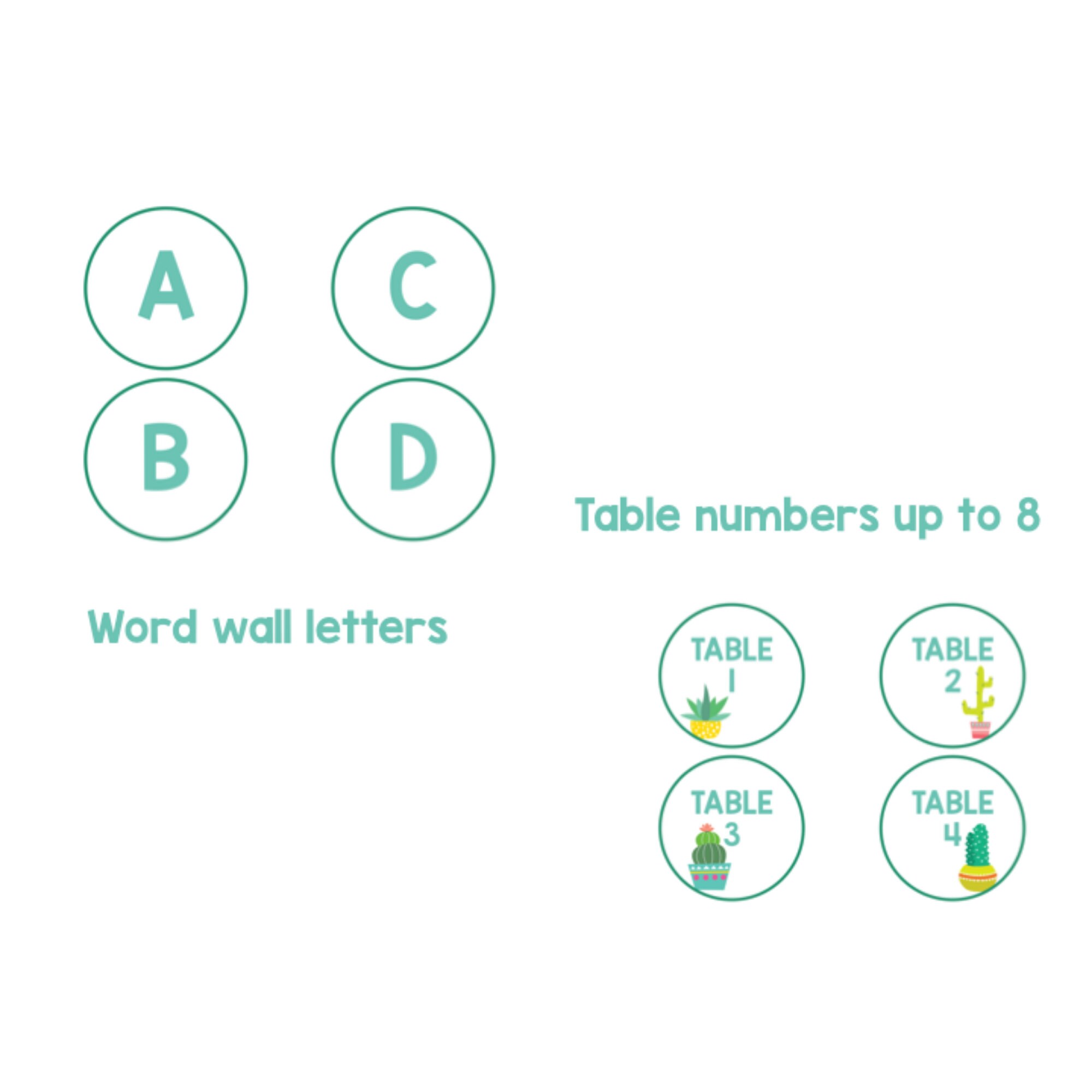 Cactus Classroom Decor & Back To School Forms Cactus | Etsy