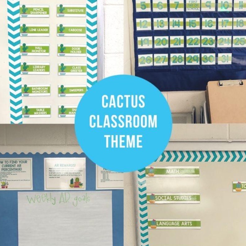 Cactus Classroom Decor & Back to School Forms Cactus - Etsy