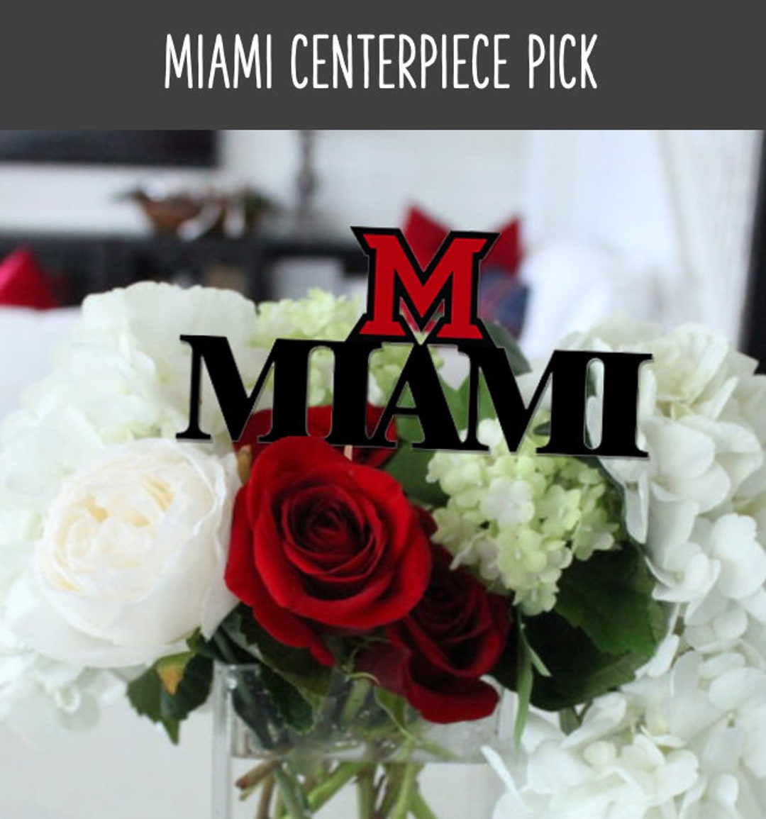 Miami University Centerpiece Pick | Graduation Party Decoration - Etsy