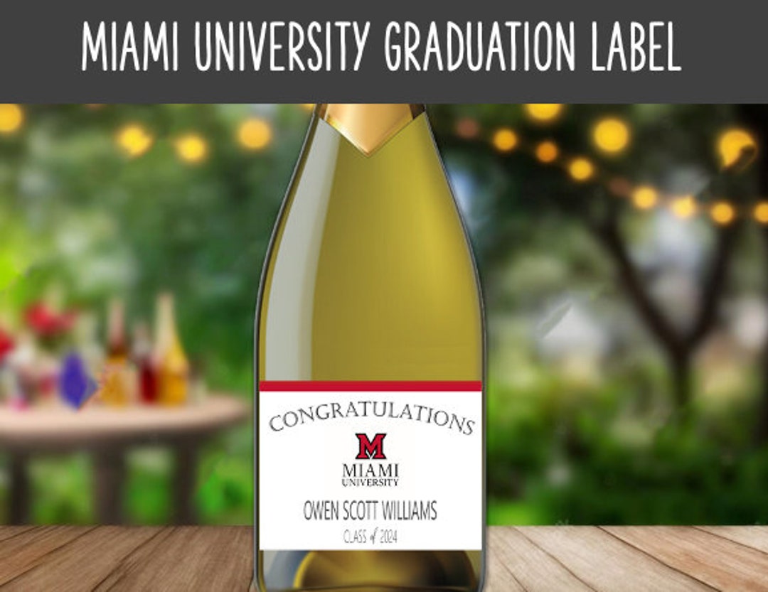 Miami University Graduation Personalized Label - Champagne (free ...
