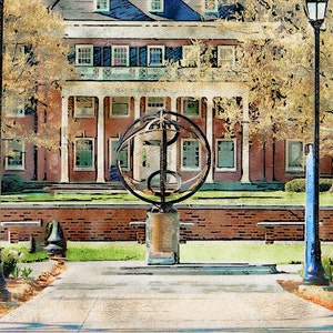 Miami University Graduation Card - Sundial | Watercolor Artistic Print ...