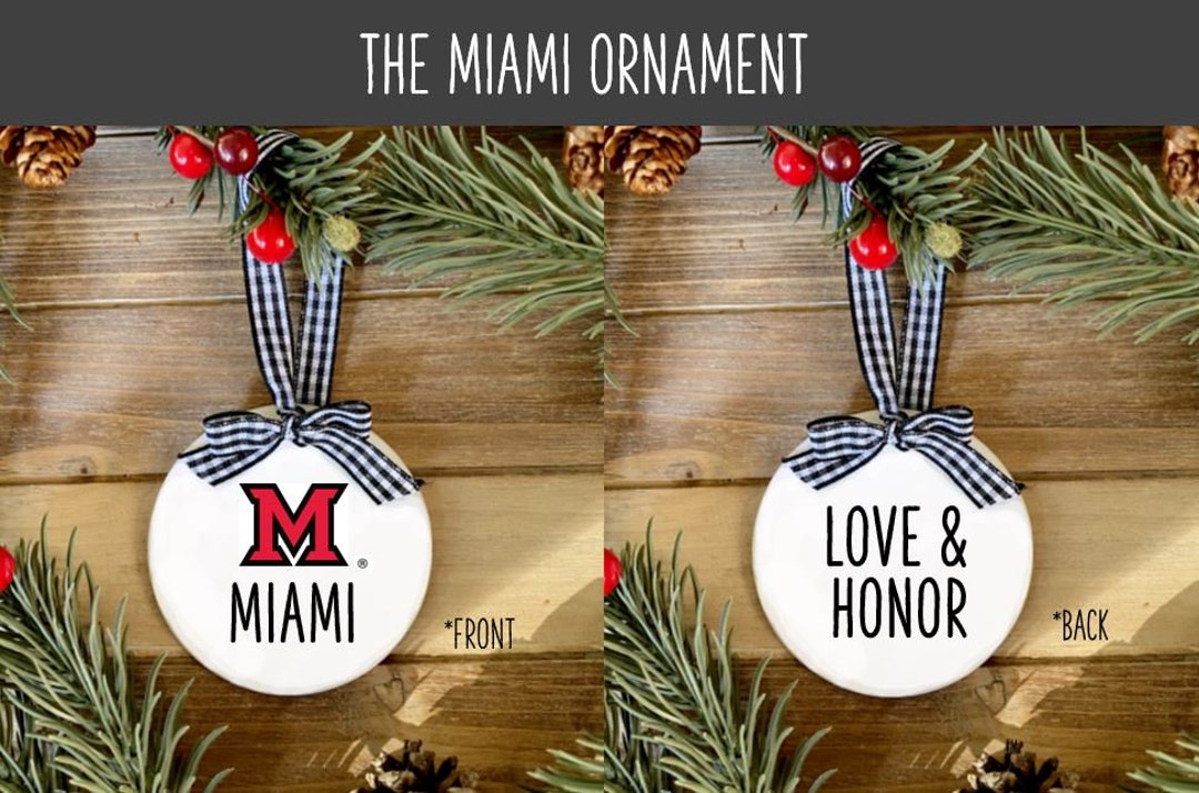 Miami University - Love and Honor Ornament - Etsy