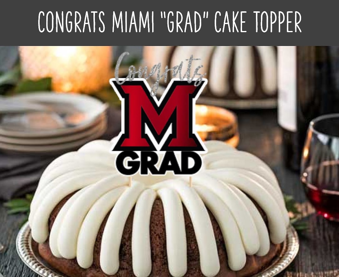 Miami GRAD Cake Topper - Etsy