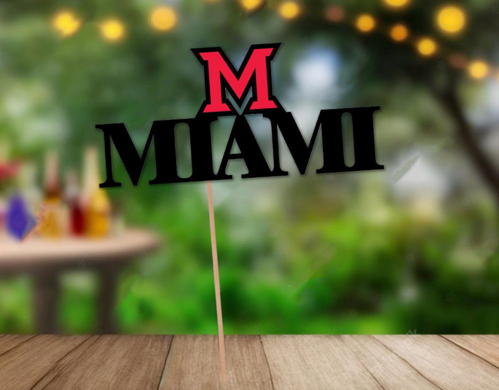 Miami University Centerpiece Pick | Graduation Party Decoration - Etsy