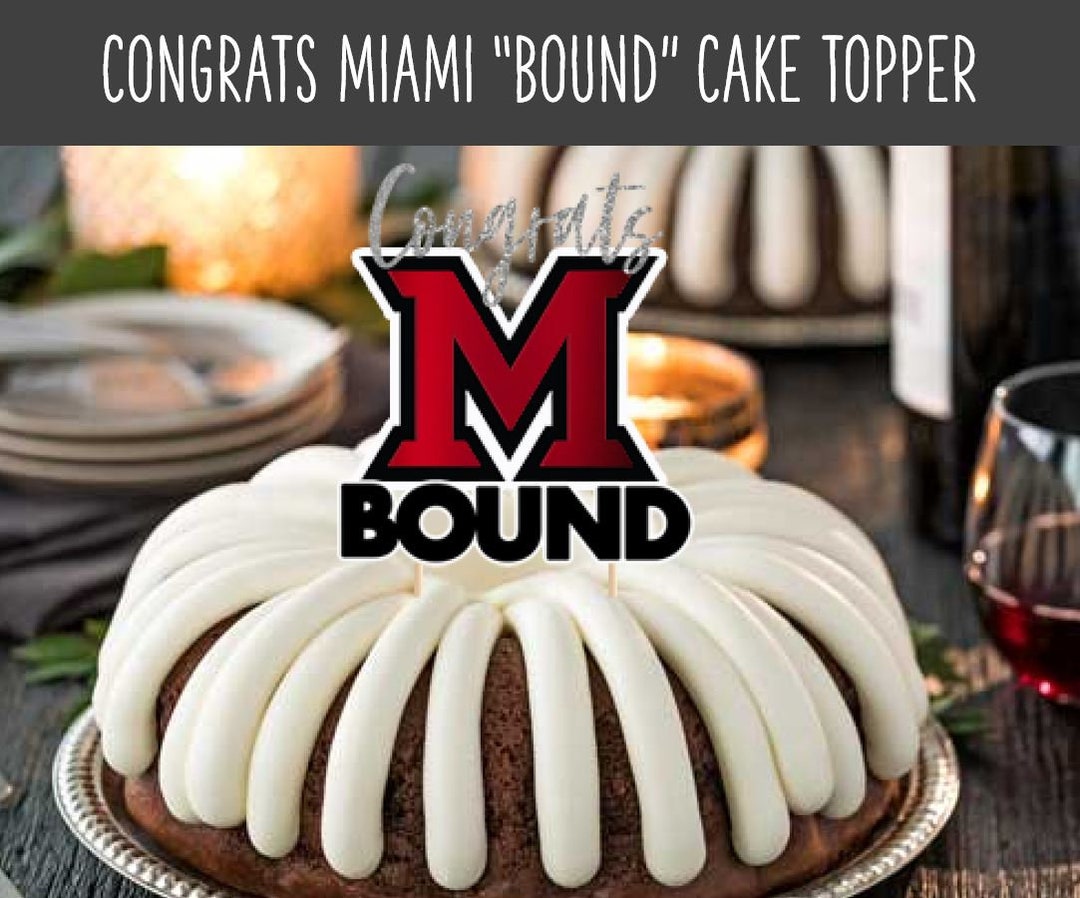 Miami BOUND Cake Topper | Graduation Party Decoration - Etsy