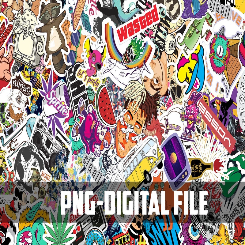 Sticker Bomb Png - Etsy