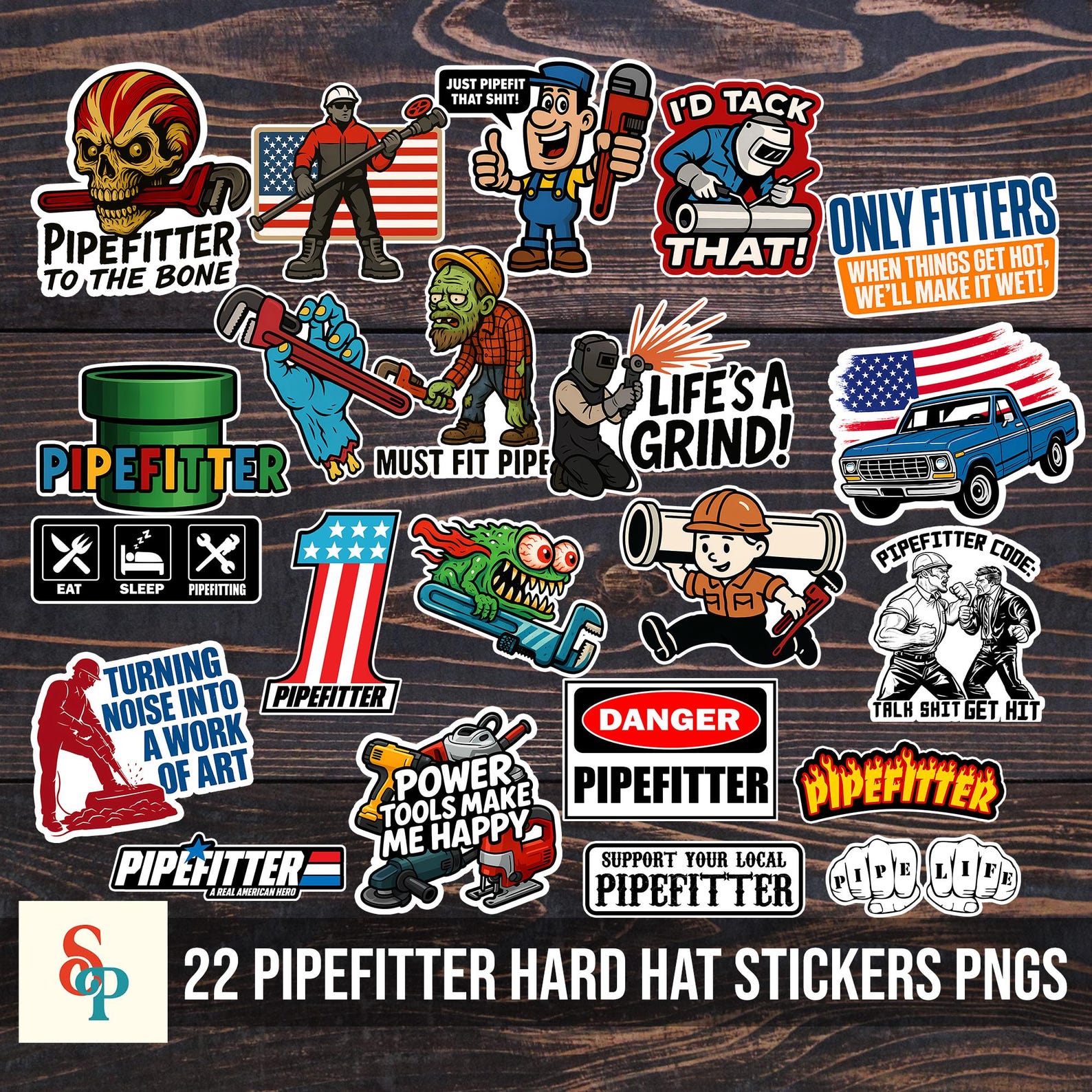 PIPEFITTER Welder Png , Hard Hat Stickers Png Hardhat Sticker and ...